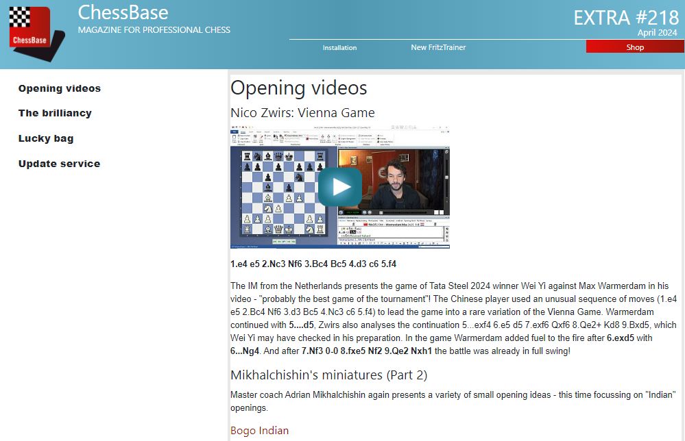 ChessBase Magazine Extra 218